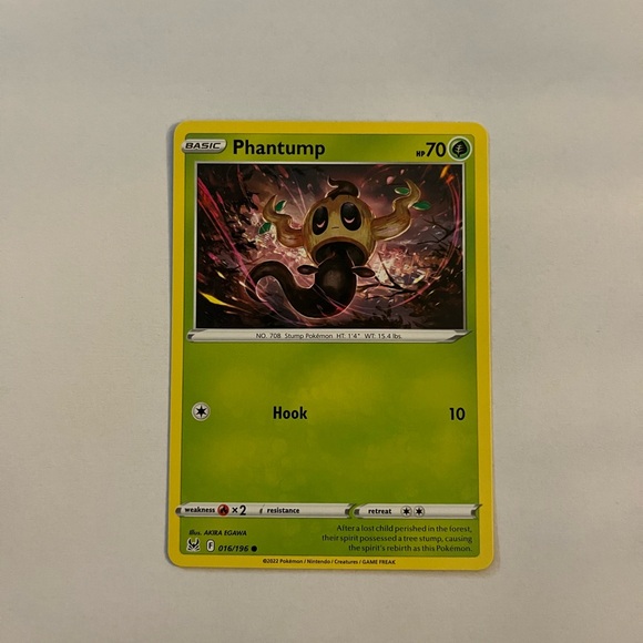 Pokemon | Toys | Phantump 6196 Swsh11 Lost Origin Regular | Poshmark